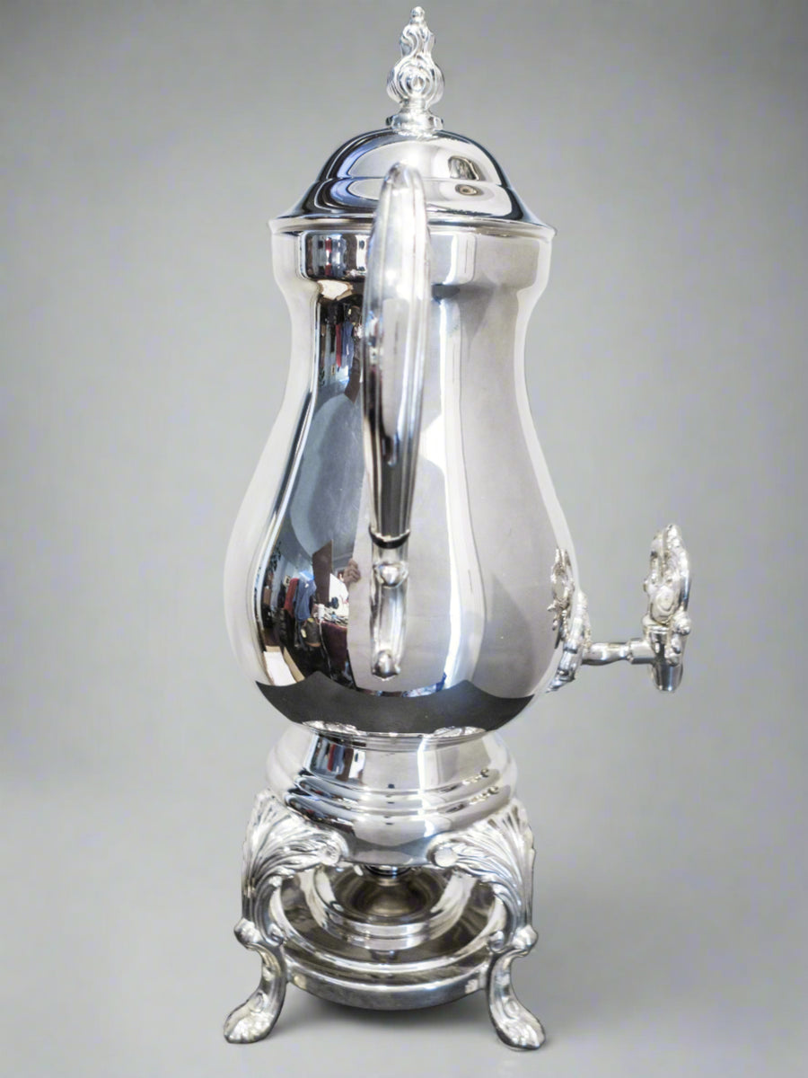 Vintage Silver Plate Coffee Urn Samovar With Burner 25 Cup Capacity ...