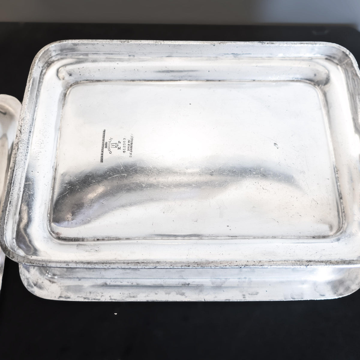 Antique Hotel Silver Soldered Covered Serving Dish Gorham IS DW Haber ...