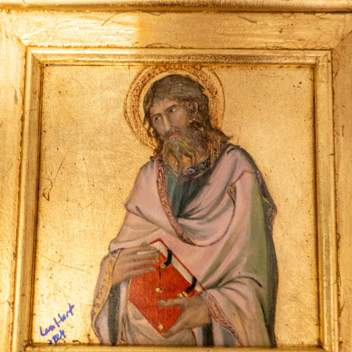 Gilded Framed Oil Painting Saint Andrew Antique Style – InventifDesigns