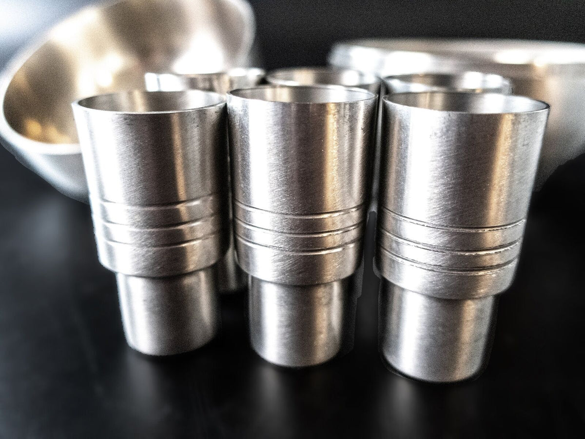 Vintage Pewter Apple Shot Glass Set – InventifDesigns