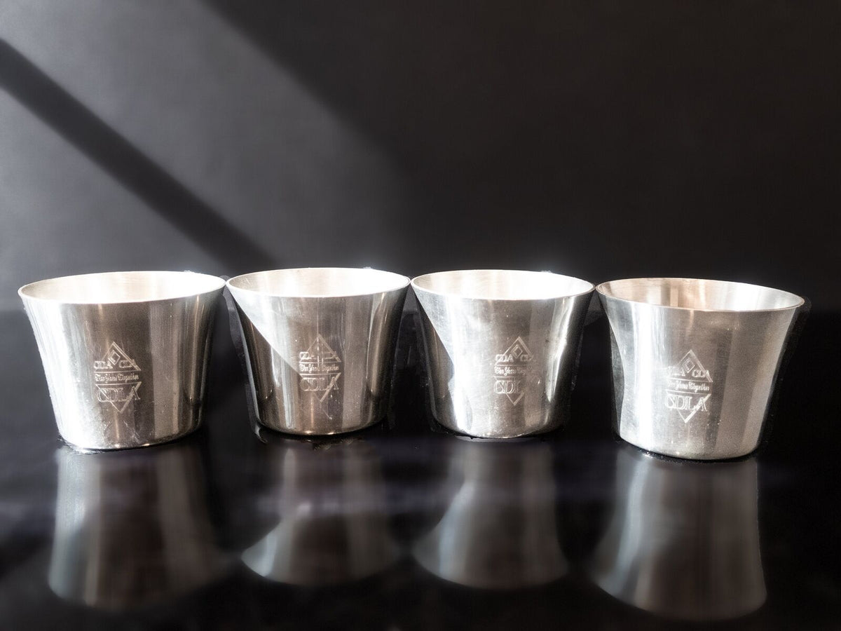 Vintage Pewter Kirk Stieff Washington Cups Set Of 4 Smithsonian ...