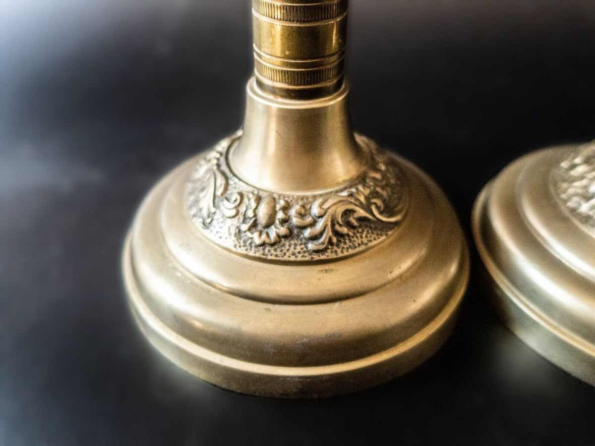 Antique Brass Altar Candle Holders Spring Loaded Church Candles ...