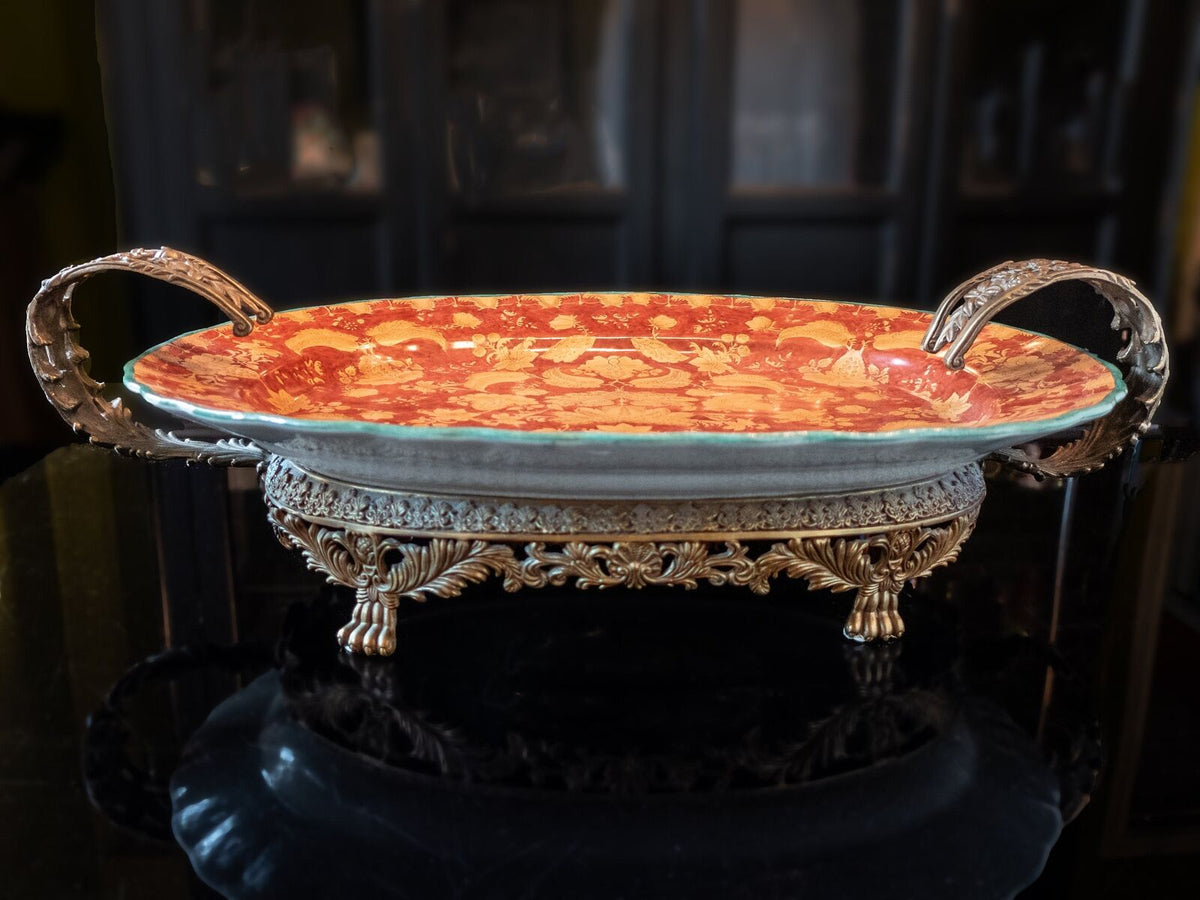 Mark Roberts Extra Large Porcelain and Bronze Platter Tray ...