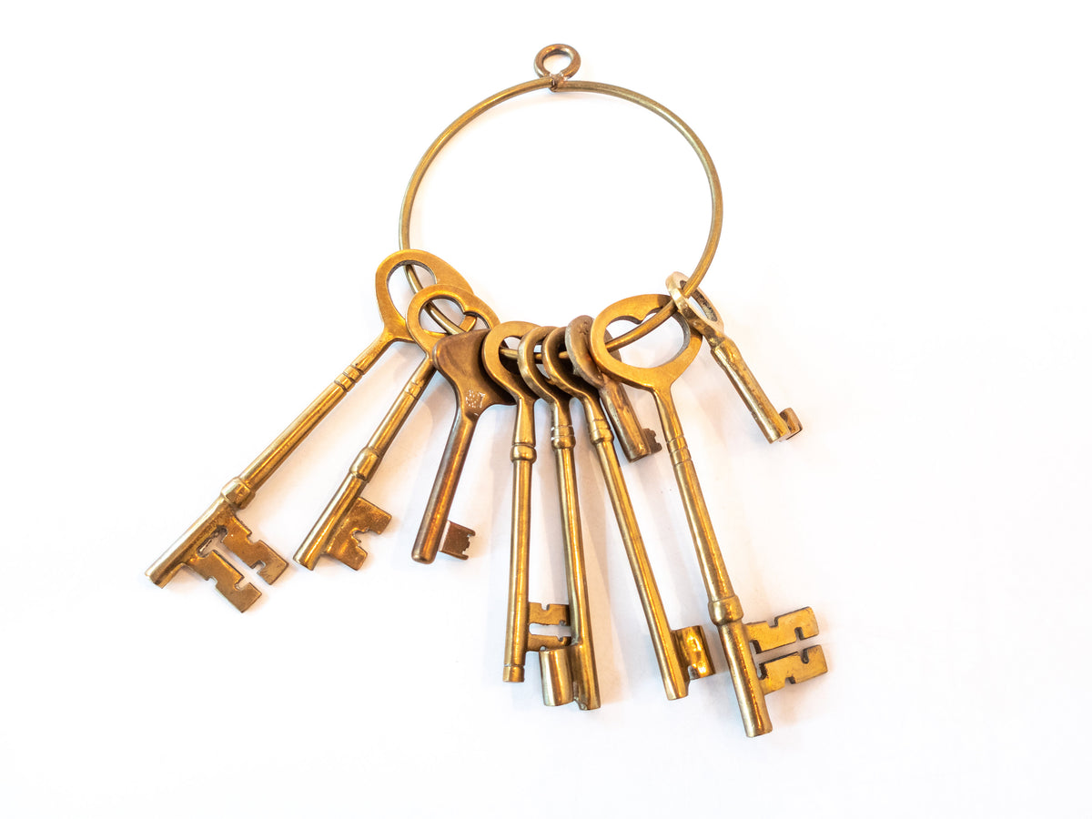 Railroad Key Adlake ACL RR Brass Skeleton Keys Set Atlantic Coast Line ...