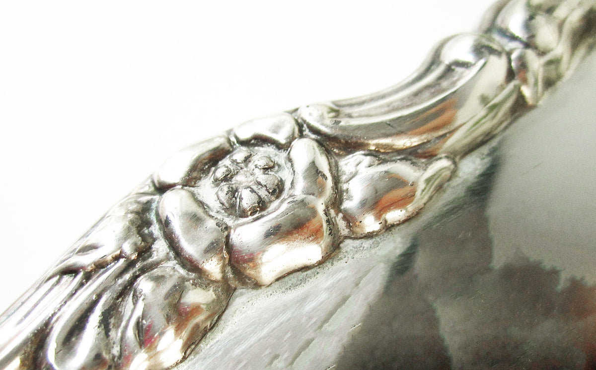 Vintage Silver Plate Square Serving Tray Salver Ornate – InventifDesigns