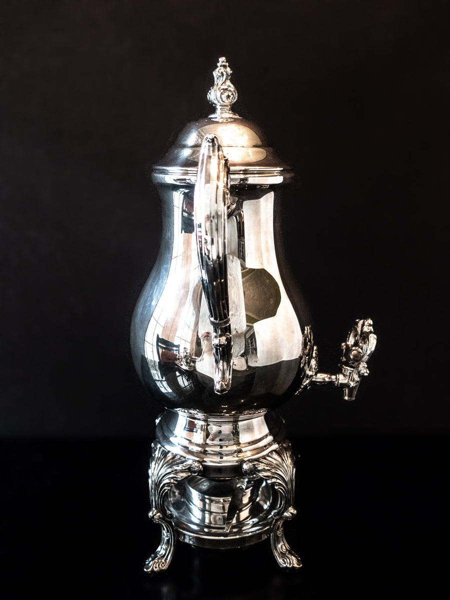 Vintage Silver Plate Samovar Coffee Urn With Burner Tea Warmer Hot Wat ...