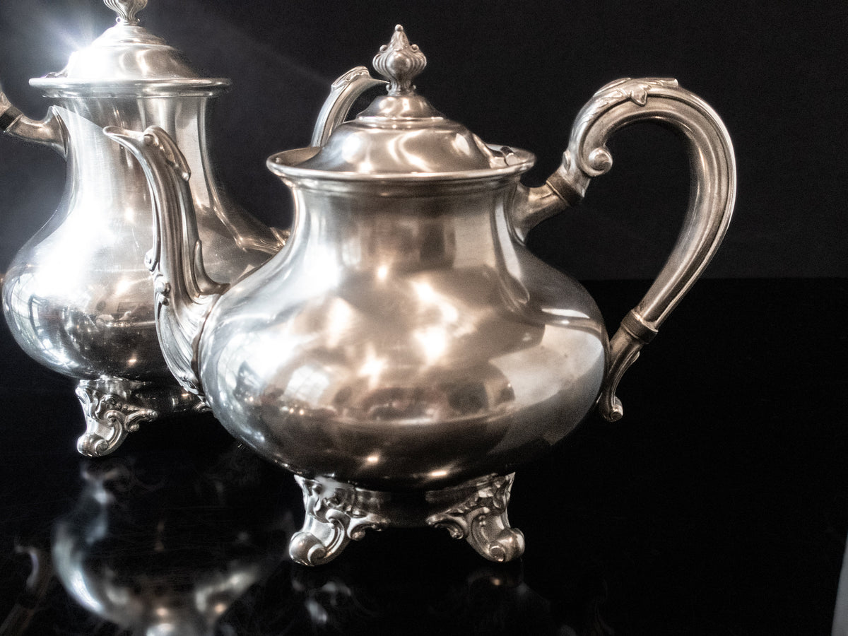 Vintage Pewter Coffee Tea Set Service 4 Piece Set Reed Barton Regent 5 ...
