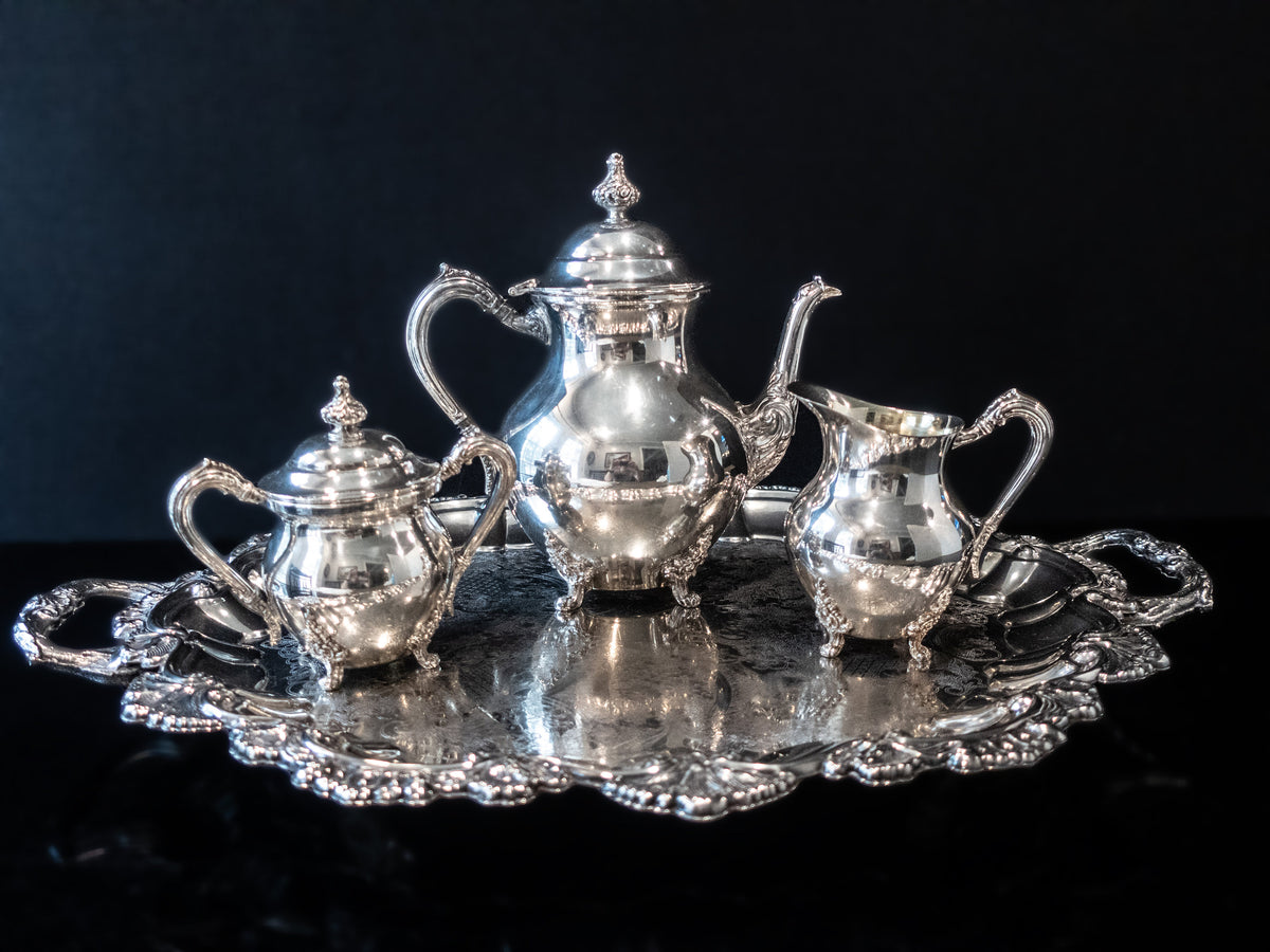 Antique Silver Plate Tea Set Sheets Silverplate Co 1875 – InventifDesigns