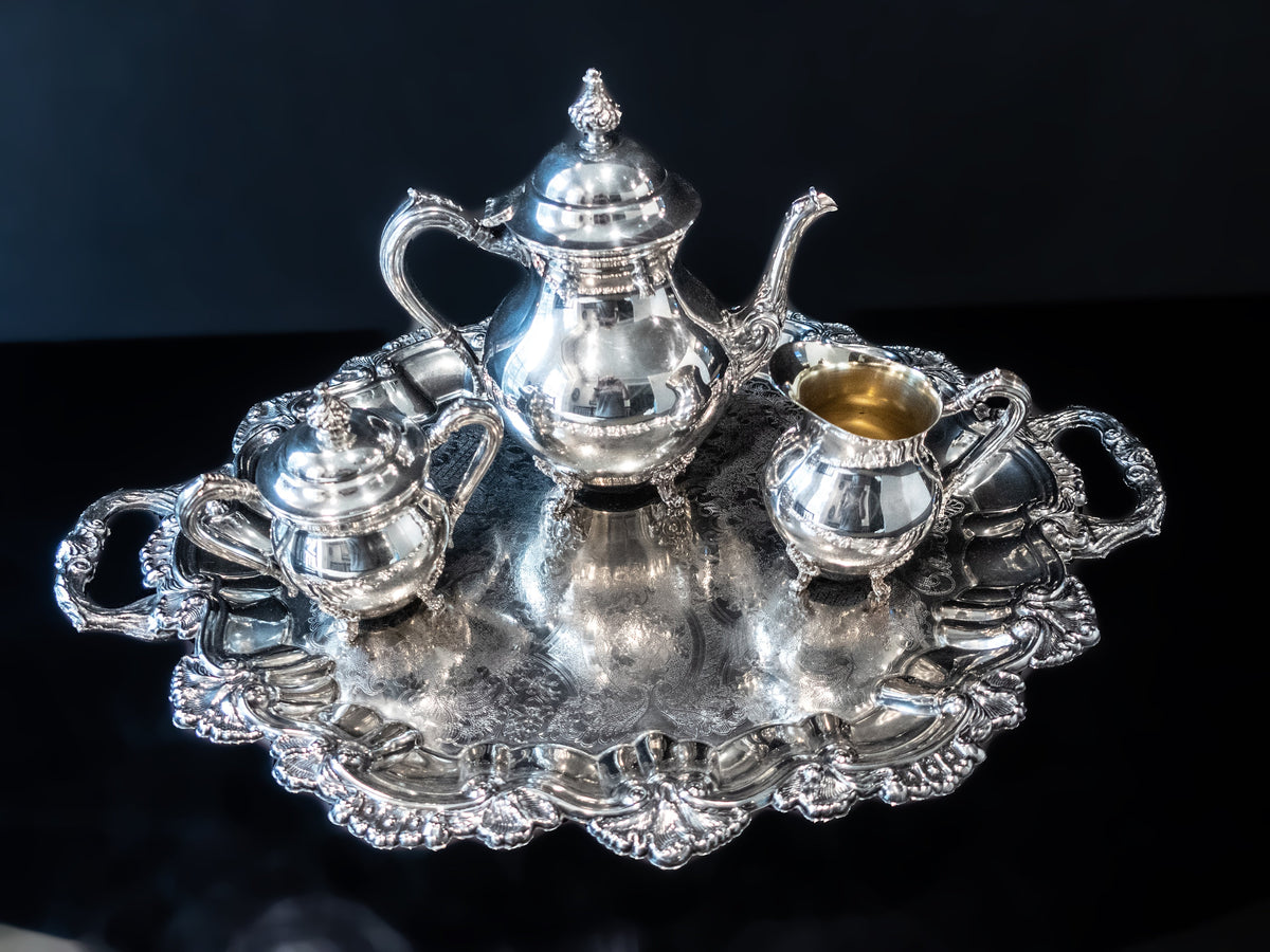 Antique Silver Plate Tea Set Sheets Silverplate Co 1875 – InventifDesigns