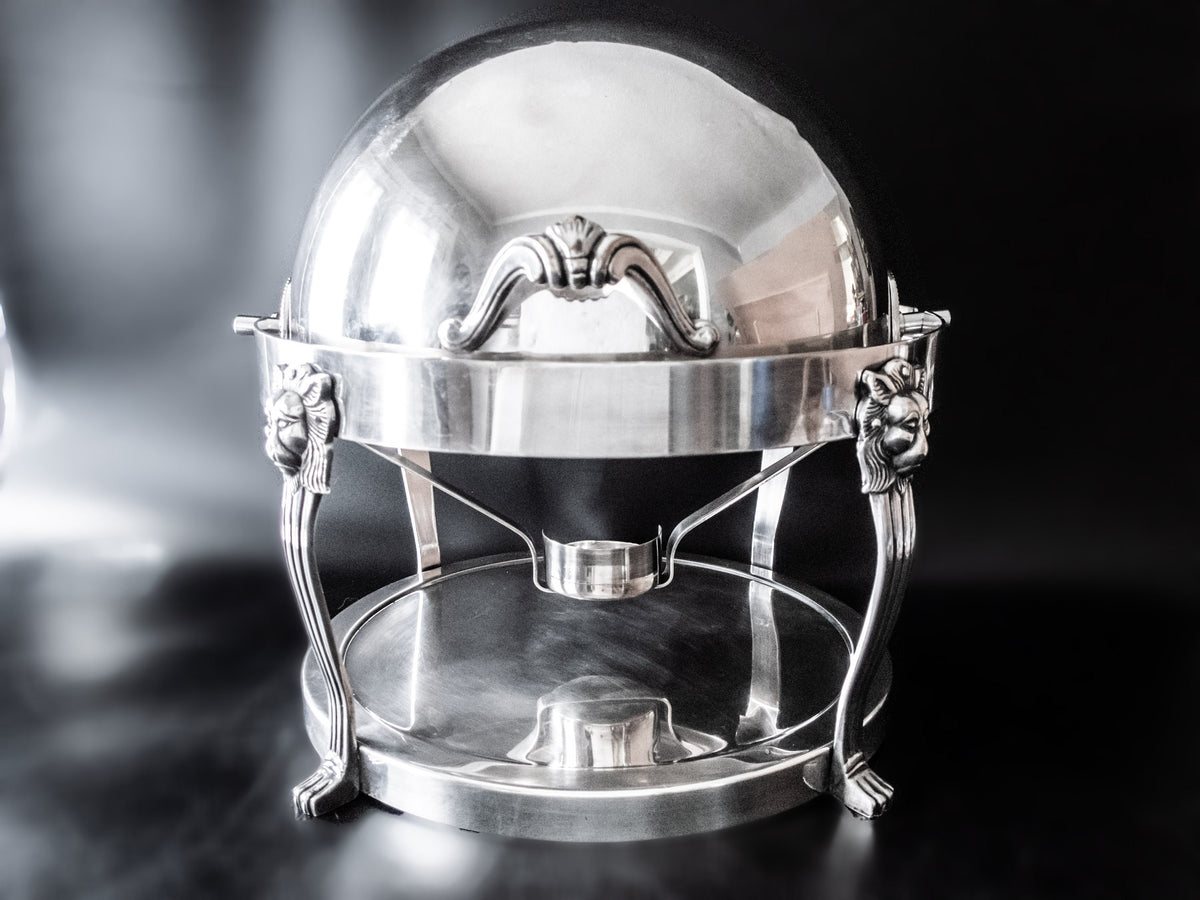 XL Vintage Silver Plate Catering Chafing Dish Buffet Server ...